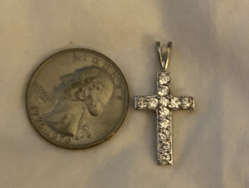 925 Sterling Silver Rhinestone Cross Pendant | eBay