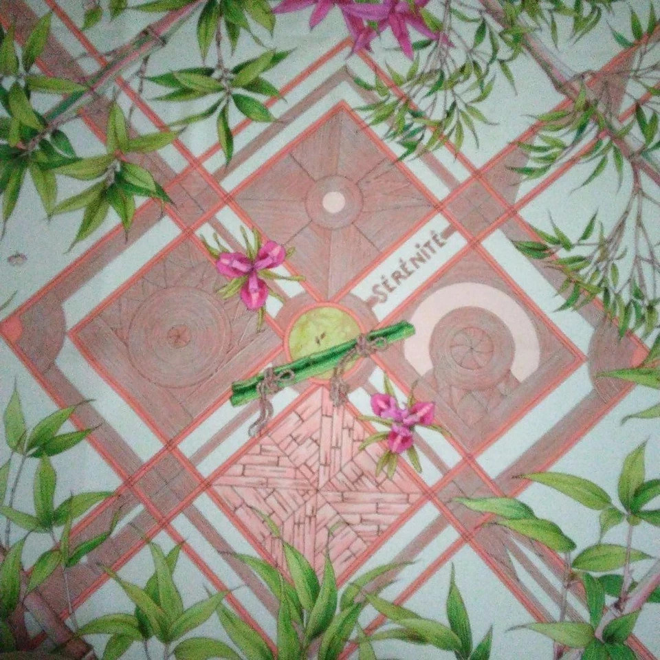 HERMES Carre 90 SERENITE Scarf Shawl Pink White Silk Tags No Box Unused ...