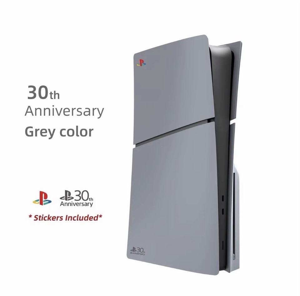 Plates Shell Cover For PS5 Slim Disc Edition 30th Anniversary Grey ...