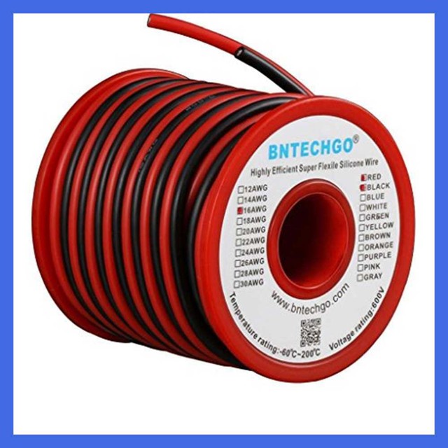 16 Gauge Silicone Wire Spool 50 FT Ultra Flexible High Temp 200 Deg C ...