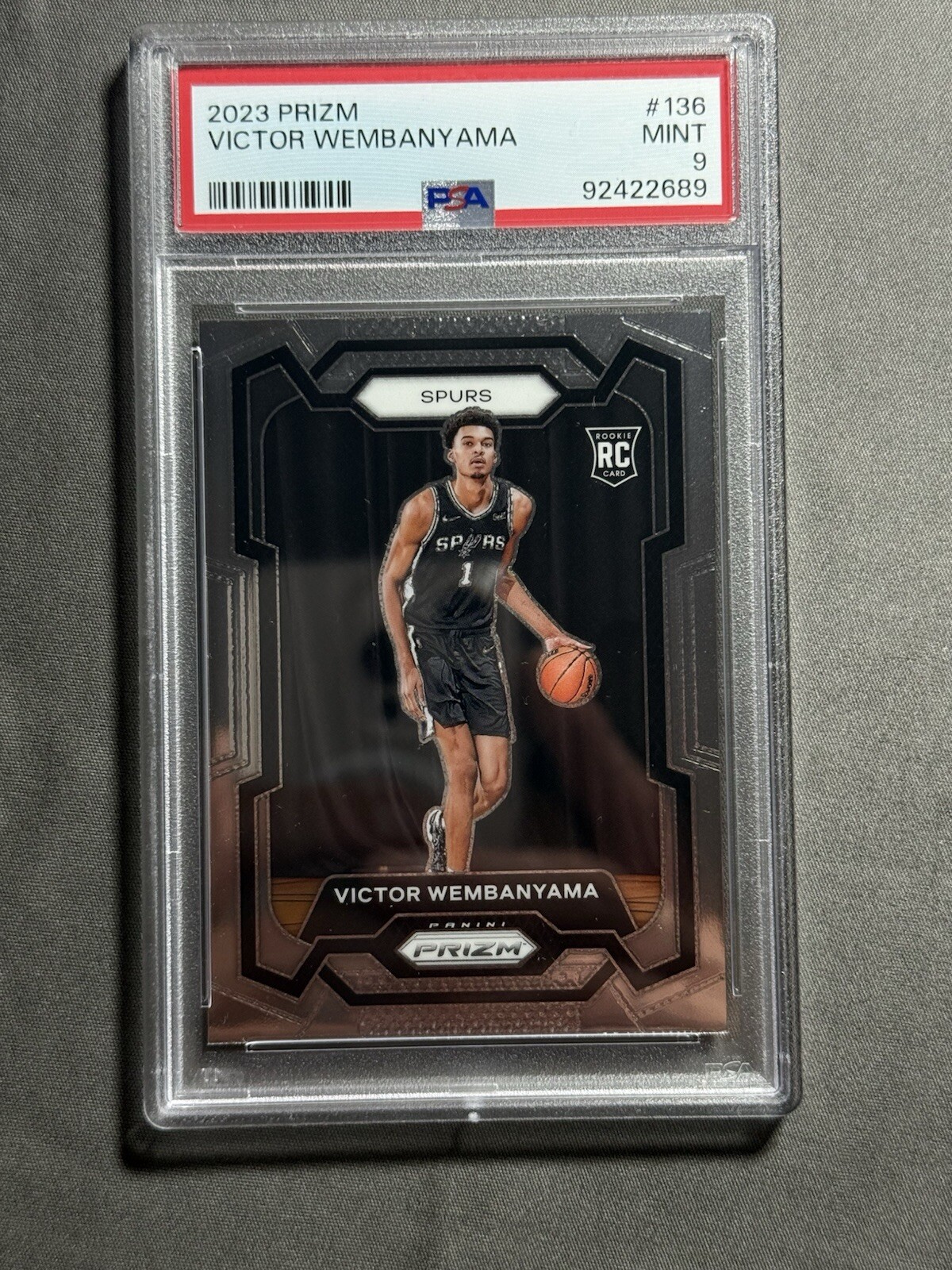 2023 Panini Prizm Victor Wembanyama Base Rookie RC #136 PSA 9 MINT | eBay