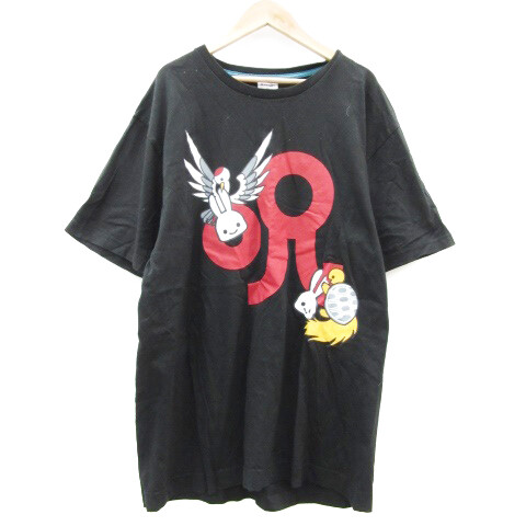 Cune T-Shirt Cut And Sew Short Sleeve Print Xl Black /Ym28 Men'S | eBay