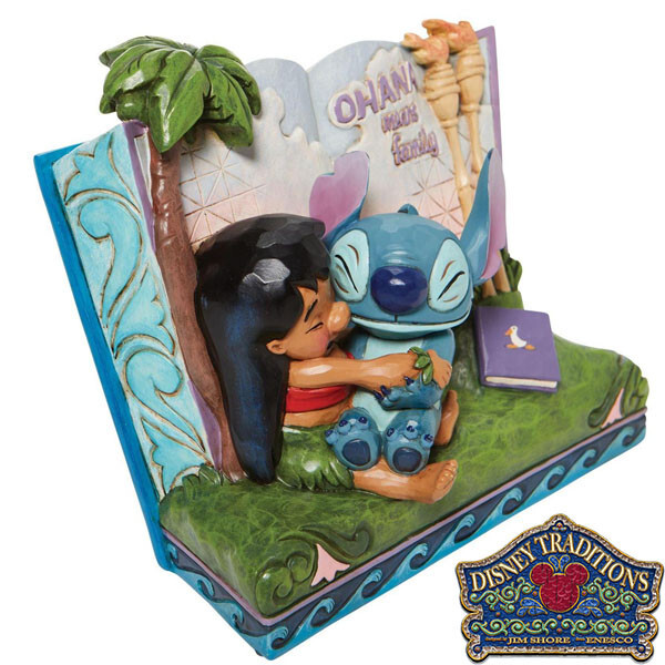 Disney Traditions Lilo and Stitch Story Book Ohana Means Family Statue ...