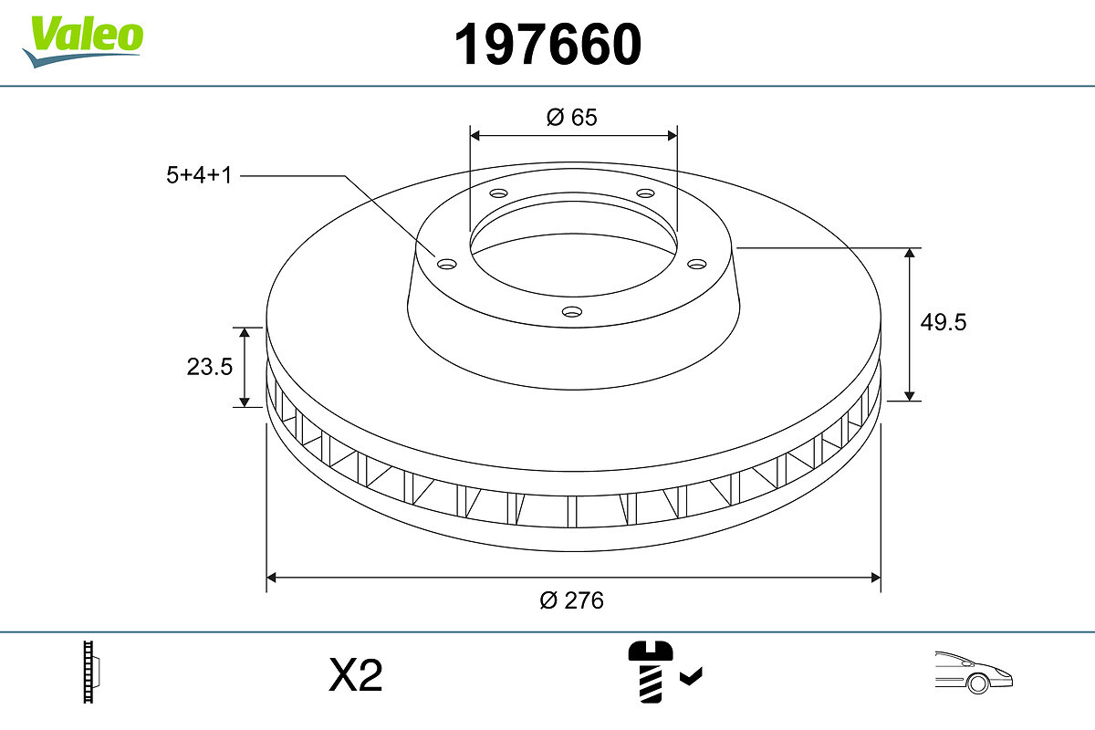 Valeo 197660 Brake Disc for sale online | eBay Australia