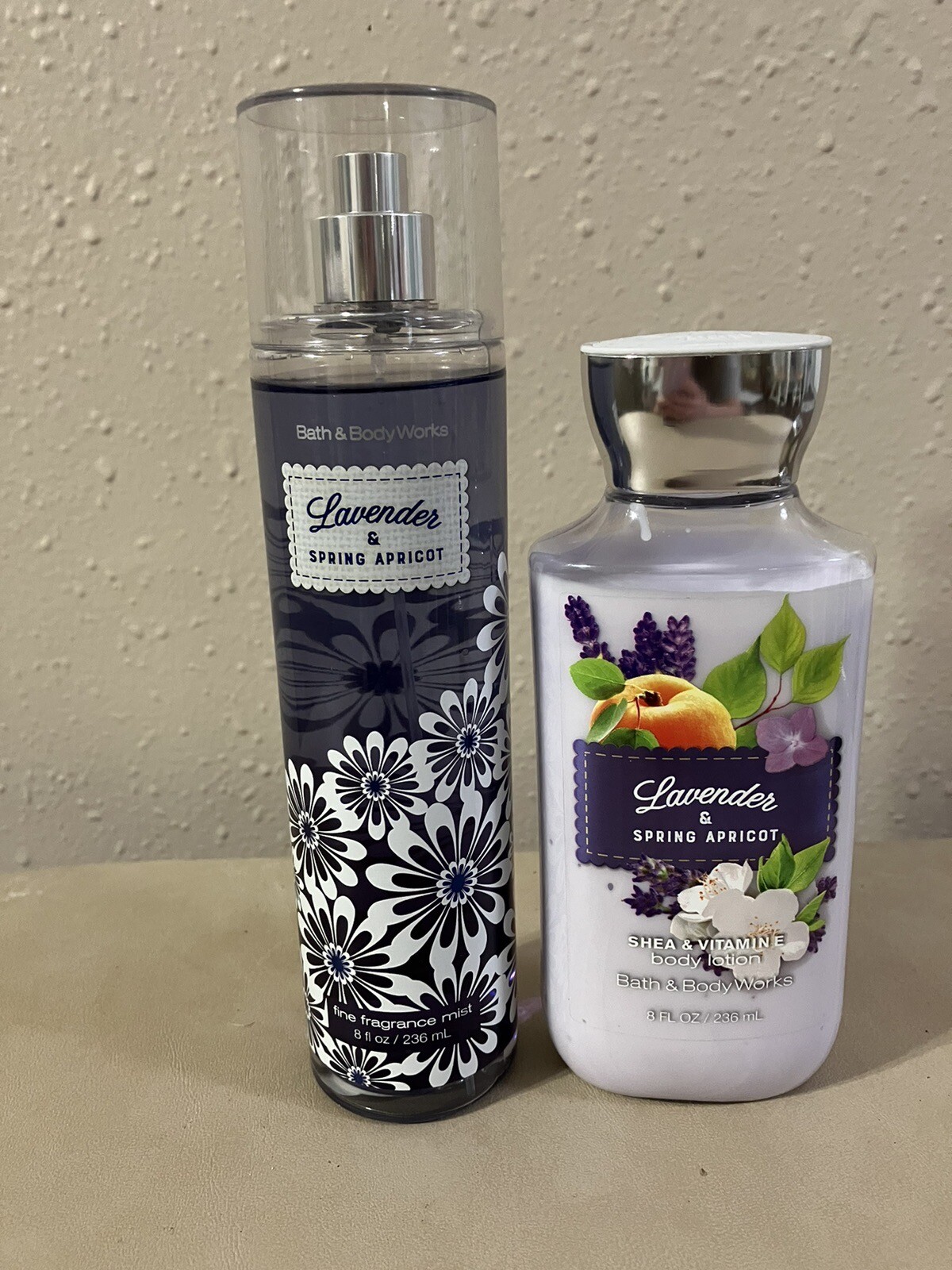 Bath and Body Works LAVENDER & SPRING APRICOT Fragrance Mist & Body ...