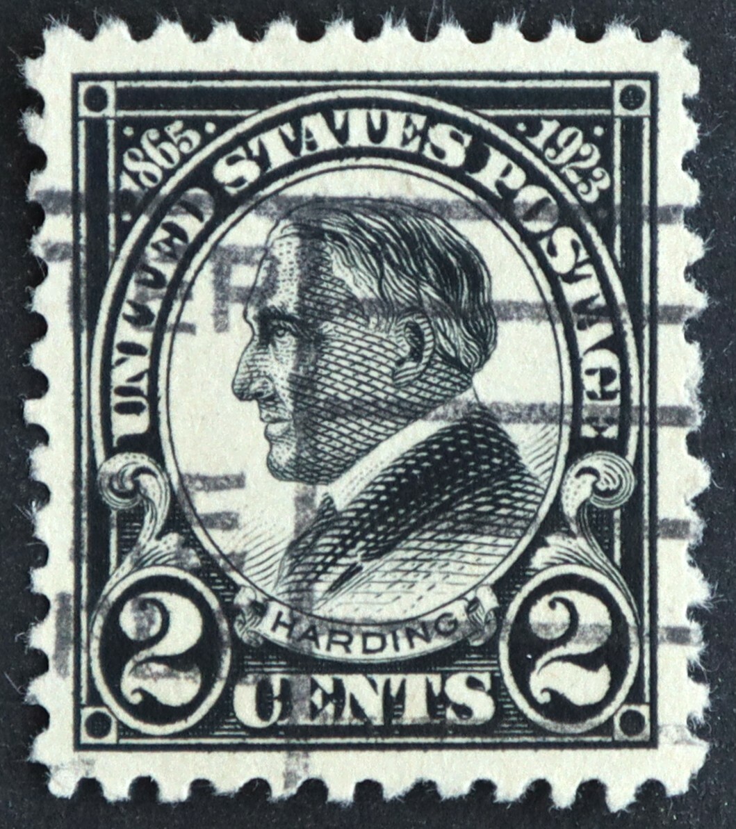 U.S. Used Stamp Scott #610 2c Harding, Superb Jumbo. Slogan Cancel. A ...
