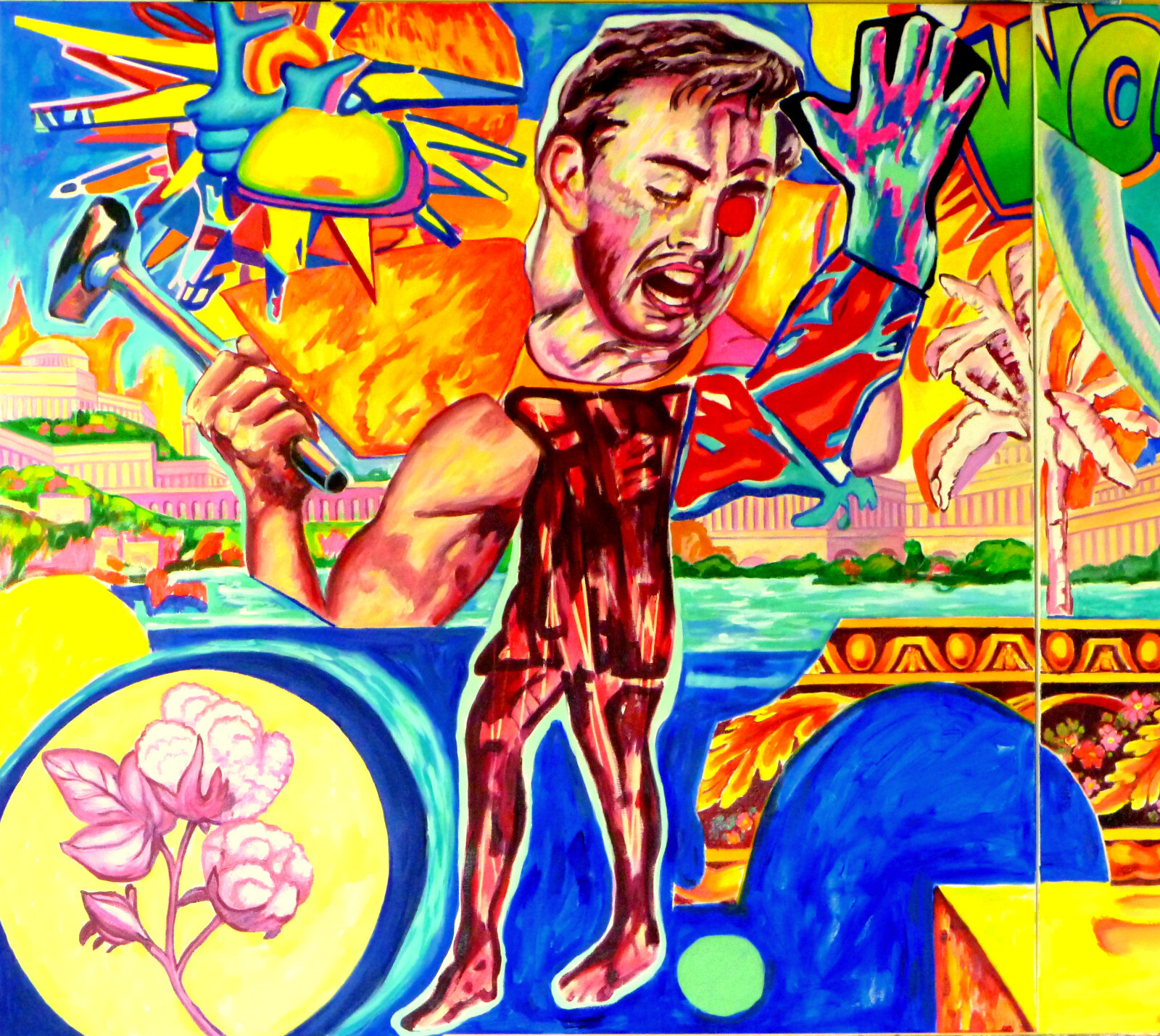 Vibrant original Ultra Pop oil painting by Mark Hugunin | eBay