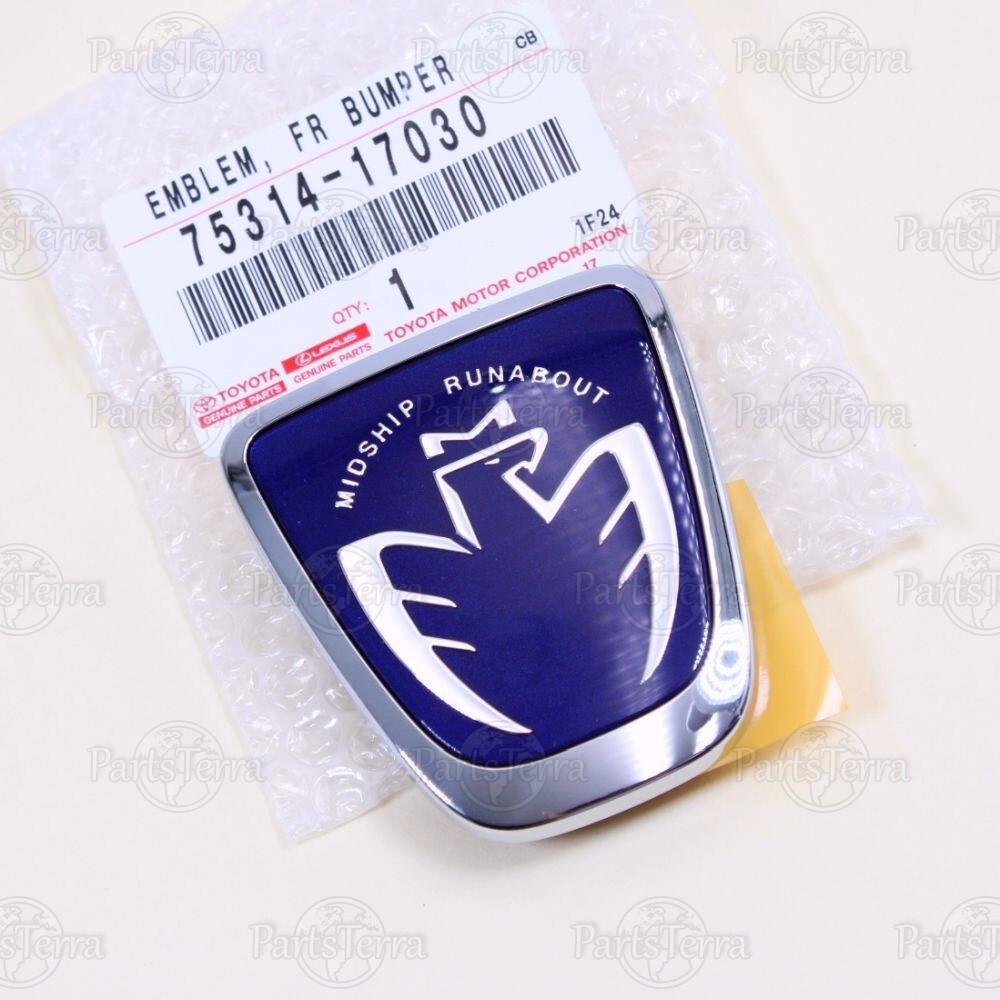 Genuine JDM Toyota MR2 Front Bumper Badge "Midship Runabout" Blue ...
