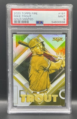 2020 Topps Fire Gold Minted Parallel Mike Trout Angels PSA 9 MINT | eBay