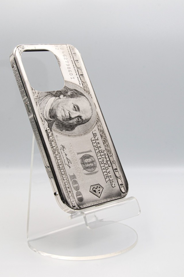 PLATINUM Apple iPhone 15 Pro DOLLAR EDITION METAL CASE CUSTOM VIP TOUCH ...