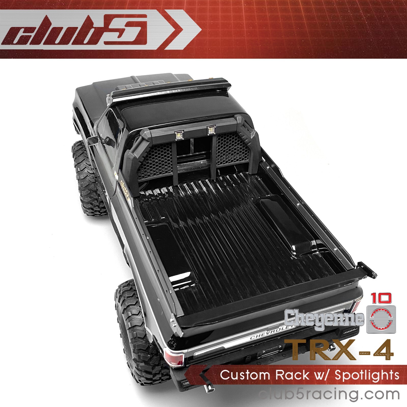Custom Rear Rack w/ Spotlights for TRX-4 1979 K10 | eBay