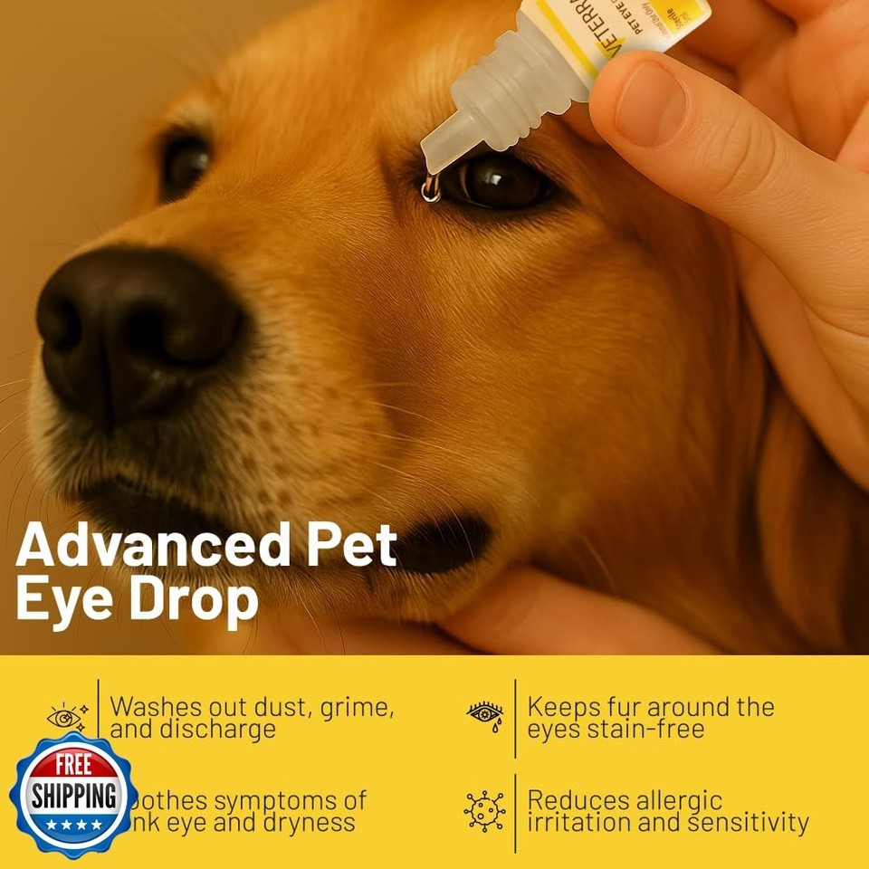 Veterra Pet Eye Drops | Pet Eye Health Formula - Treats and Prevents ...