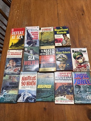 Military War Pulp Fiction Lot of Fourteen Paperback Books | eBay