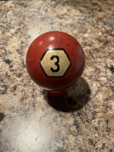 Antique Clay Direct Site Hyatt # 3 Billiard Pool Ball Hexagon | eBay