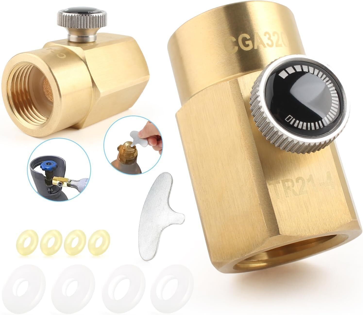 CO2 Adapter Refills Connector Kit for Sodastream Refill Bottle Thread ...