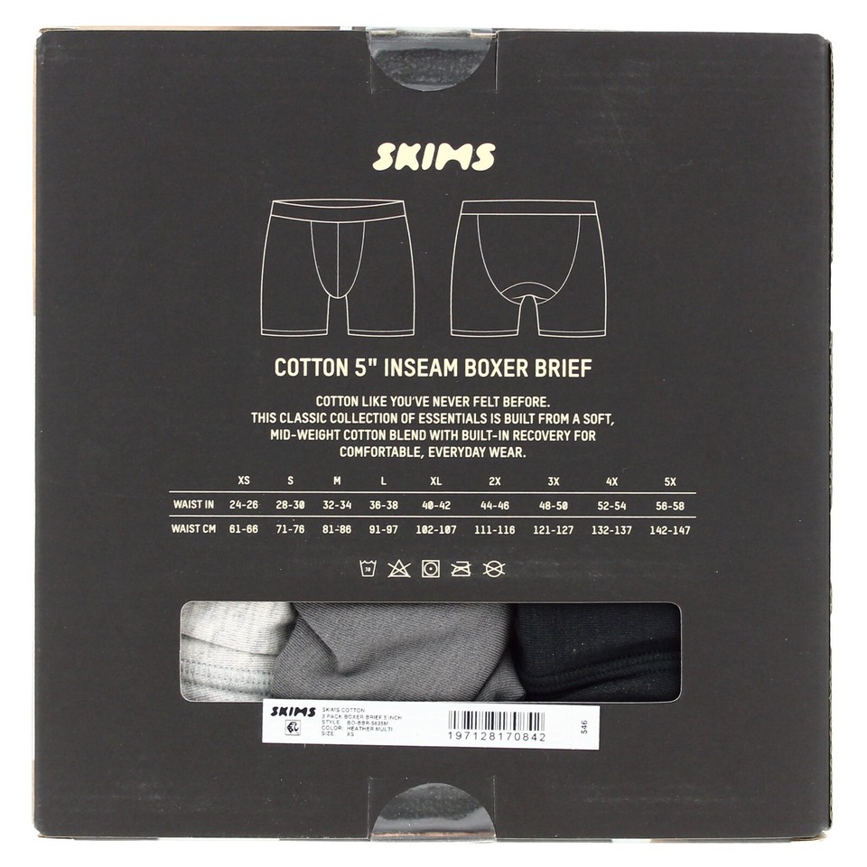 Skims Men's Boxer Briefs, 3-Pack, Modal Cotton Comfort Waistband 5 ...