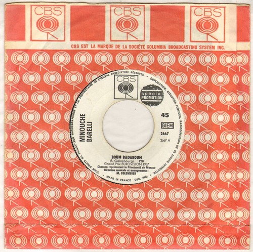 MINOUCHE BARELLI "BOUM BADABOUM" SP 1967 CBS 2667 PROMO Gainsbourg! | eBay