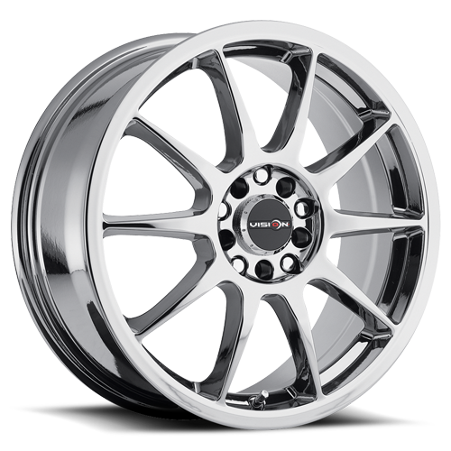 4 New 16x7 Vision 425 Bane Chrome 5x112 5x114.3 5x4.5 ET38 Wheels Rims ...