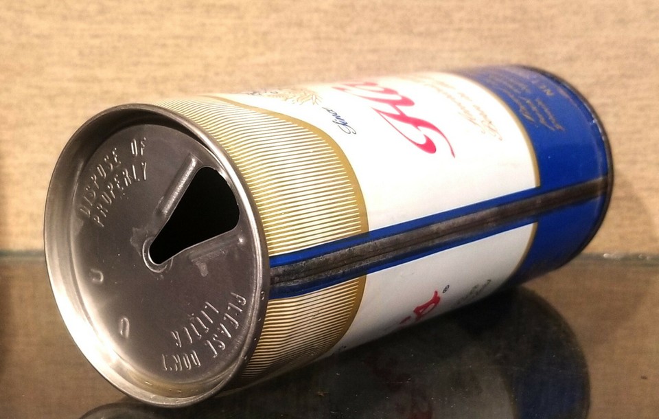 HALF QUART 1970s HAMMS CRIMPED PULL TAB BEER CAN 2 CITY ST PAUL MN SF ...