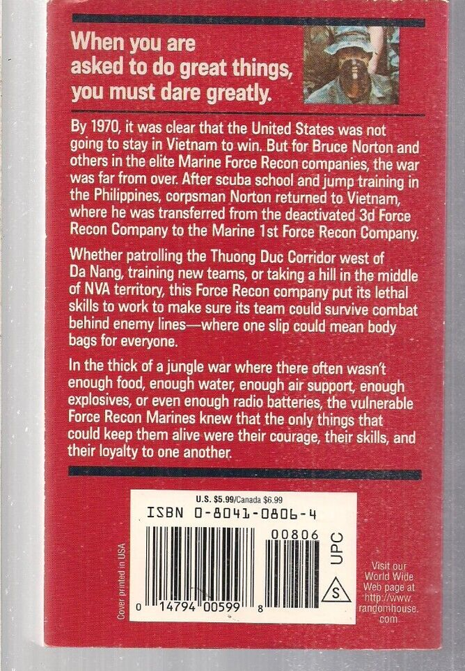Force Recon Diary, 1970 806 Ivy Books Ballantine 1992 10 9 Bruce Norton Vietnam | eBay