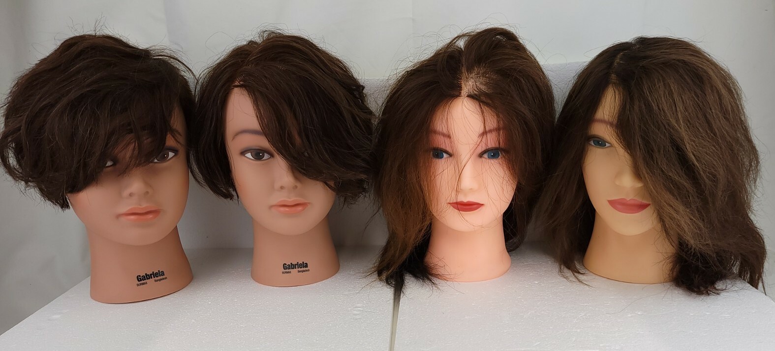 Lot of 4 Cosmetology Mannequin Heads ~ 2 Burmax/Gabriela ~ 2 FROMM ...