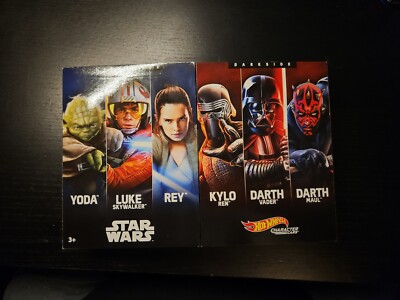 HTF New Star Wars Hot Wheels Light Side vs. Dark Side Character Car ...