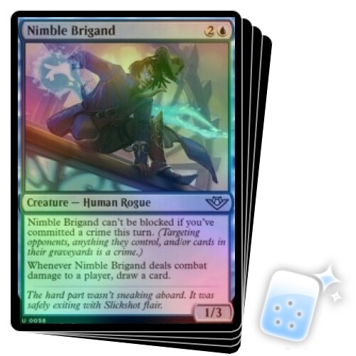 FOIL NIMBLE BRIGAND X4 Outlaws Of Thunder Junction OTJ Magic MTG MINT ...