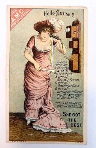 Vintage Postcard 1880 Telephone Hello Central Postcard | eBay