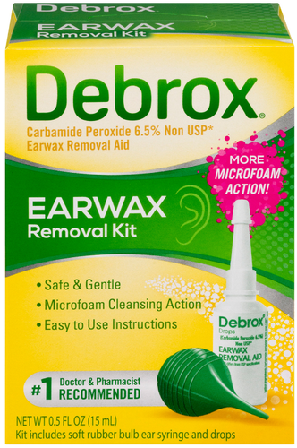 Debrox Drops Earwax Removal Aid Kit 15 Ml Drops With Bulb Syringe | eBay