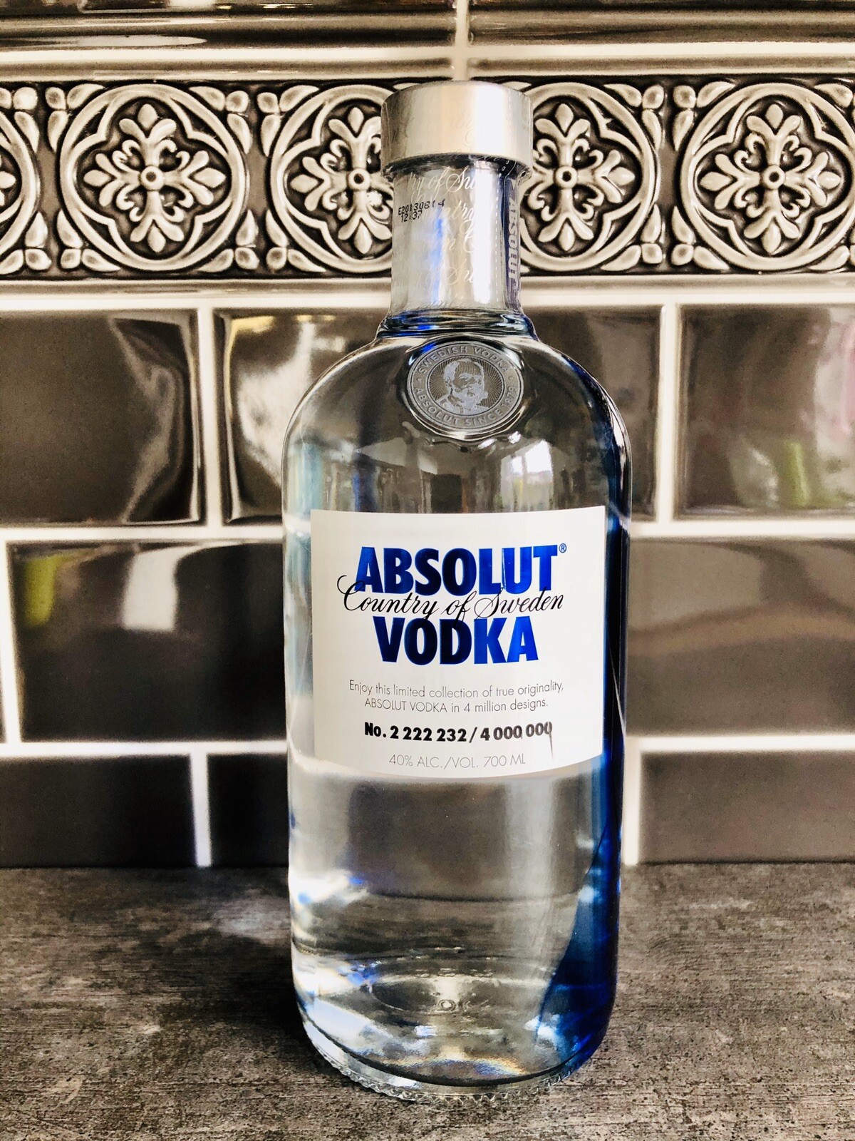 ABSOLUT VODKA ORIGINALITY # 2 222 232 NICE NUMBER *LIMITED EDITION 2013 ...