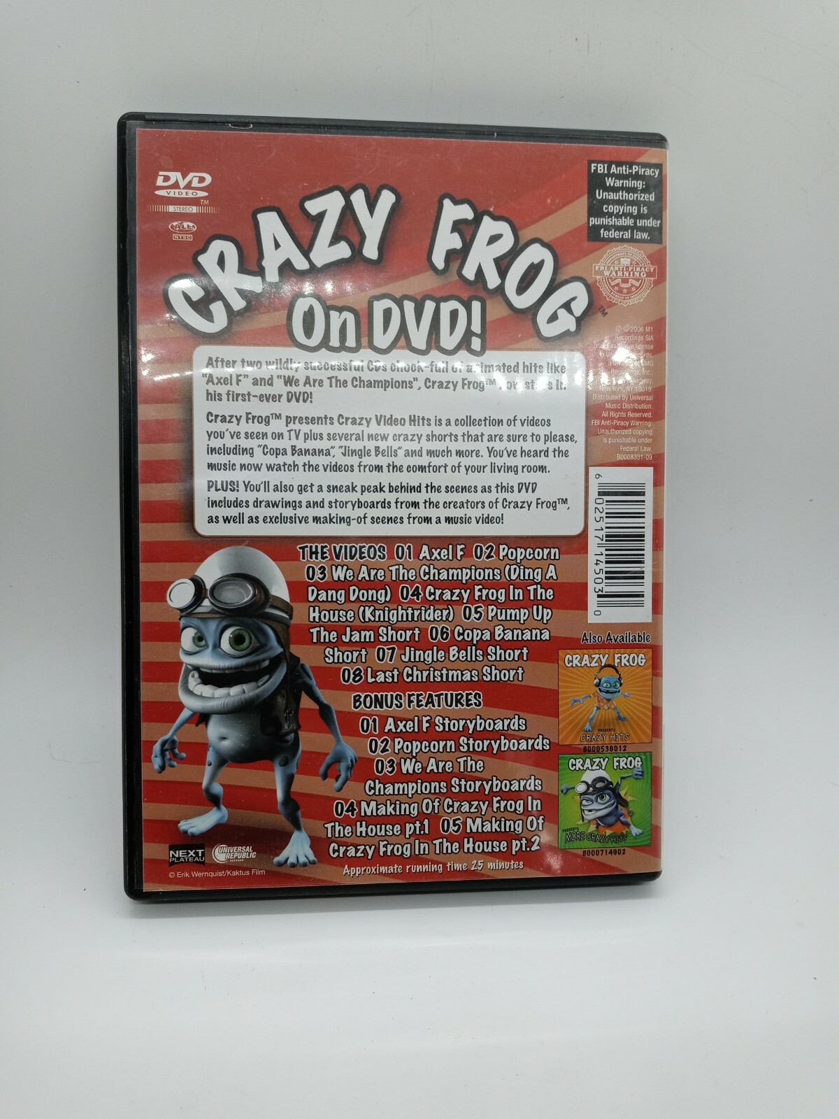 Crazy Frog Presents Crazy Video Hits (DVD) 2006 602517145030| eBay