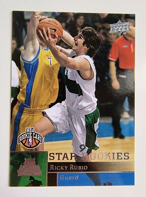 RICKY RUBIO Rookie Card 2009-10 Upper Deck STAR ROOKIES | eBay