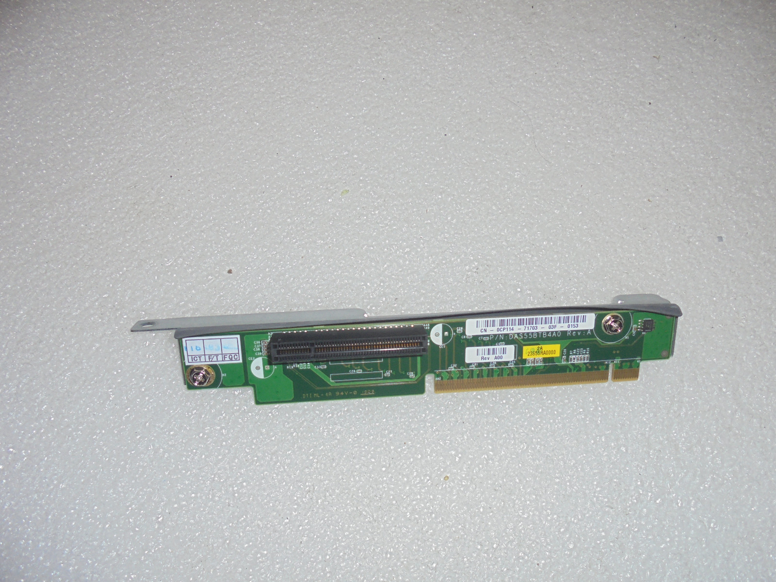 Dell CP114 Expanded PowerEdge CR100 PCI-E Riser Card PCI-E Board Panel ...