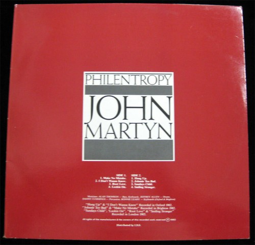 John Martyn Philentropy Vinyl LP 1983 Body Swerve Records UK Folk Rock ...