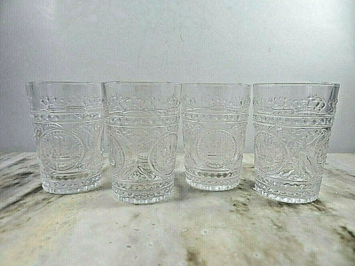 Studio Crystal by Godinger Beverage Glasses Clear Crowns Set 4 8 Oz for ...