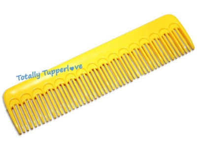 Tupperware Comb 4.75" Yellow Pocket-Size Rare Vintage Hair Styling Tool ...