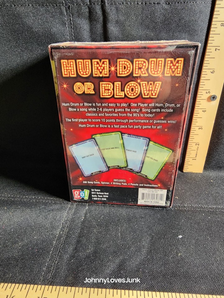 Hum Drum or Blow Song Trivia Game: Guess the Song by Go! Games New In ...