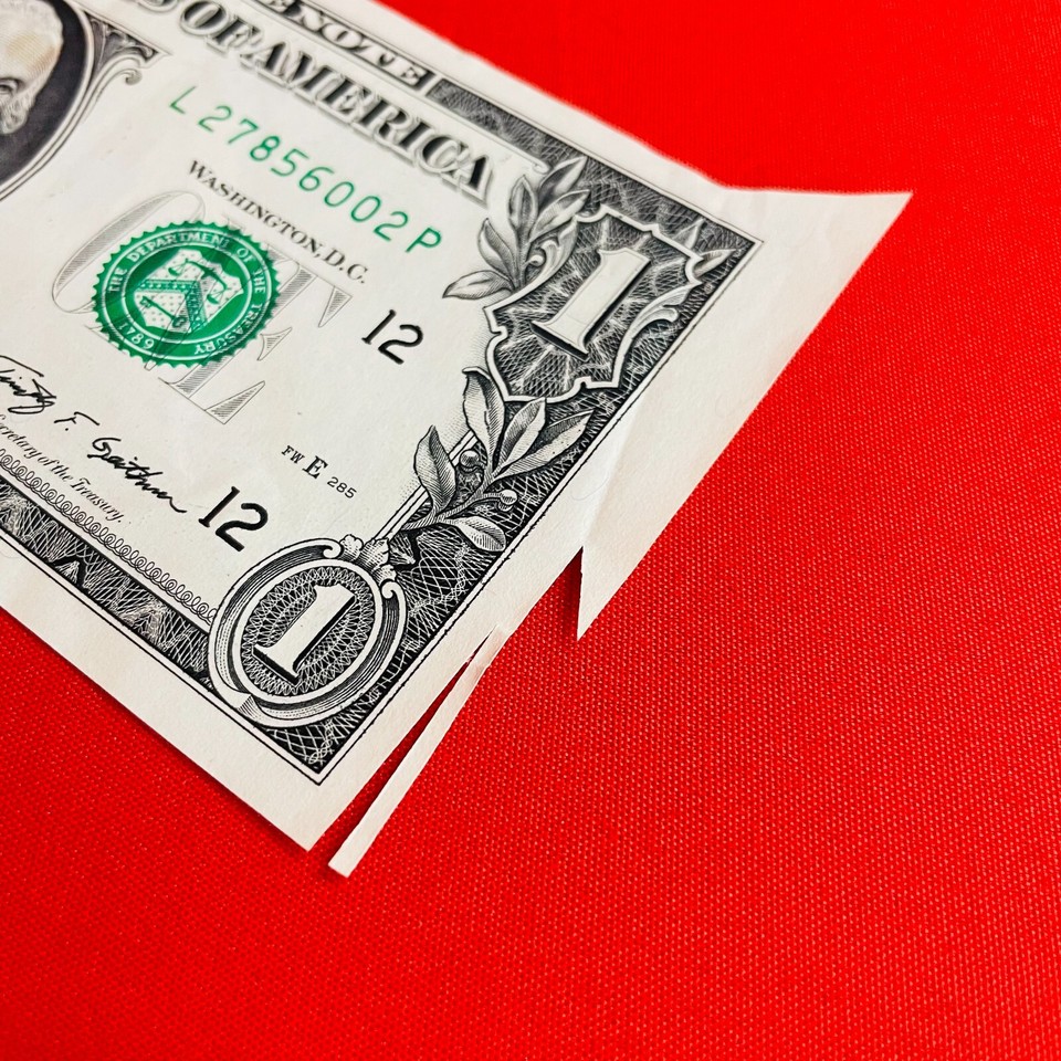 RARE Error $1 Dollar Miscut Misaligned Off Center $1 Dollar Federal ...