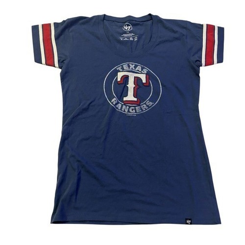 '47 Brand Ladies Texas Rangers crewneck cotton t shirt size large | eBay