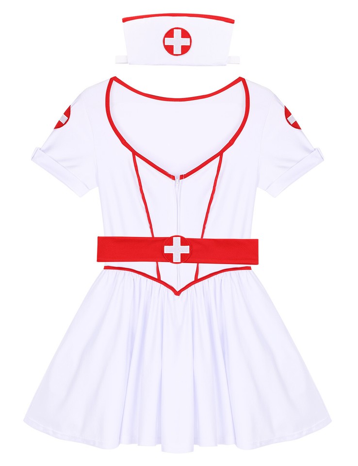 Sexy Women Nurse Doctor Uniform Outfit Costume Halloween Cosplay Fancy ...