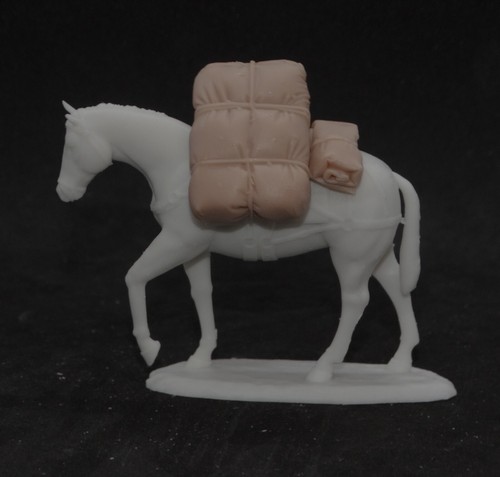 Warhorse Miniatures Pack Horse 54mm Resin Toy Soldiers Barzso B White ...
