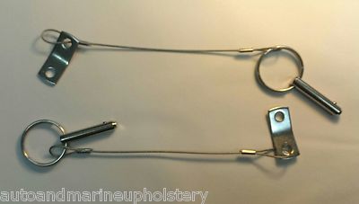 2- 1/4" Bimini Top Pull Pins Stainless Steel Quick Release Pins w ...