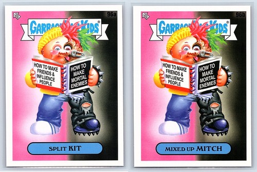 Garbage Pail Kids 2-Card Set Book Worms Split Kit 96a & Mixed Up Mitch ...