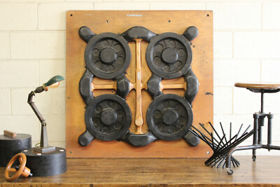 Industrial Molds - Vintage Wooden Foundry Gear Wheel Pattern