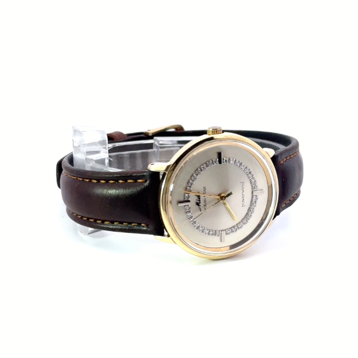 Mido Oceanstar Watch 14k Yellow Gold Diamond Dial Mens Automatic ...