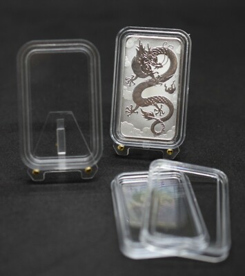 Rectangular Coin Capsules for 1 oz Perth Mint Silver Coin Bar - 10 ...