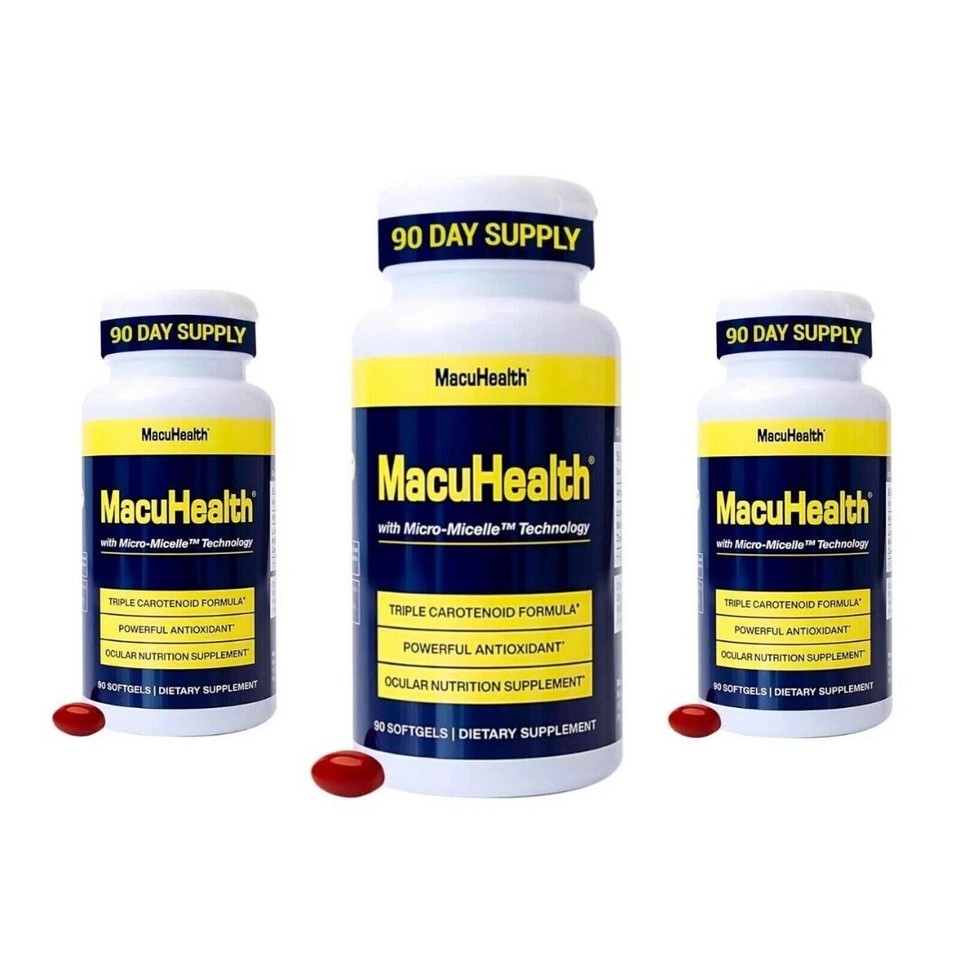 MacuHealth Eye Supplement 90 Softgels – Triple Carotenoid Formula – New ...