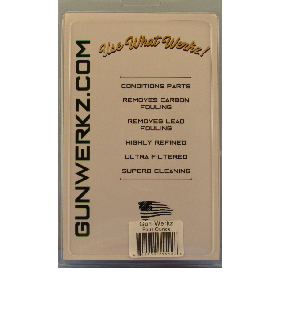 Gun Cleaner-4 oz. Gun-Werkz Non Toxic Gun Cleaning Fluid/Solvent ...