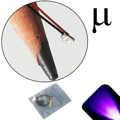 5 x 12v 0805 2012 UV Purple Micro SMD LED Pre-Wired Light Soldered Lead ...