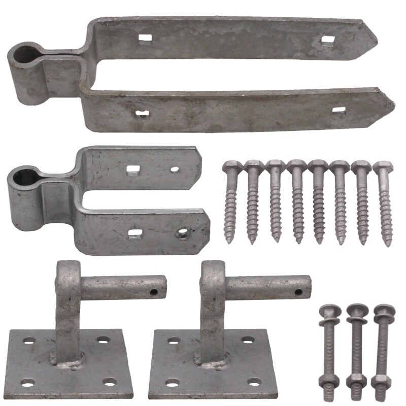Field Gate Hinges Adjustable Farm Set Heavy Duty 5Bar Fixings Hook ...